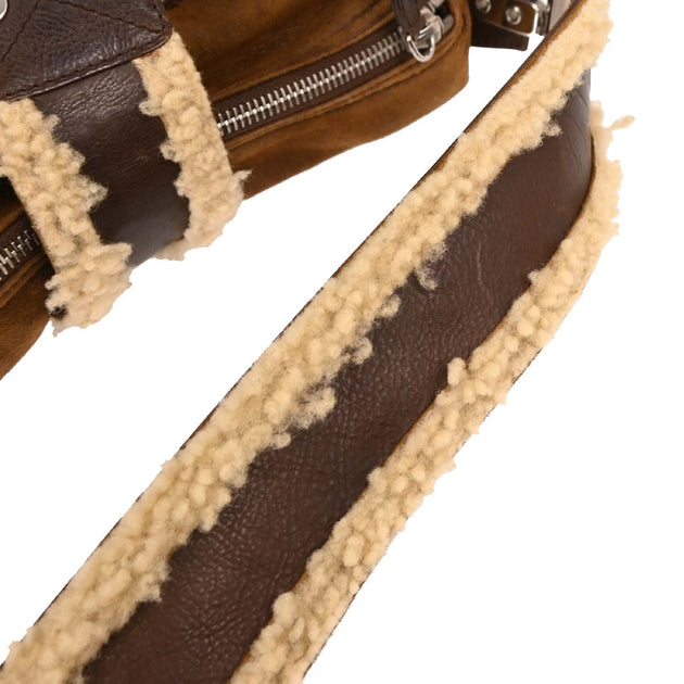 Christian Dior Brown Mouton Flight Shoulder Bag 05-MA-0095 125125 ...